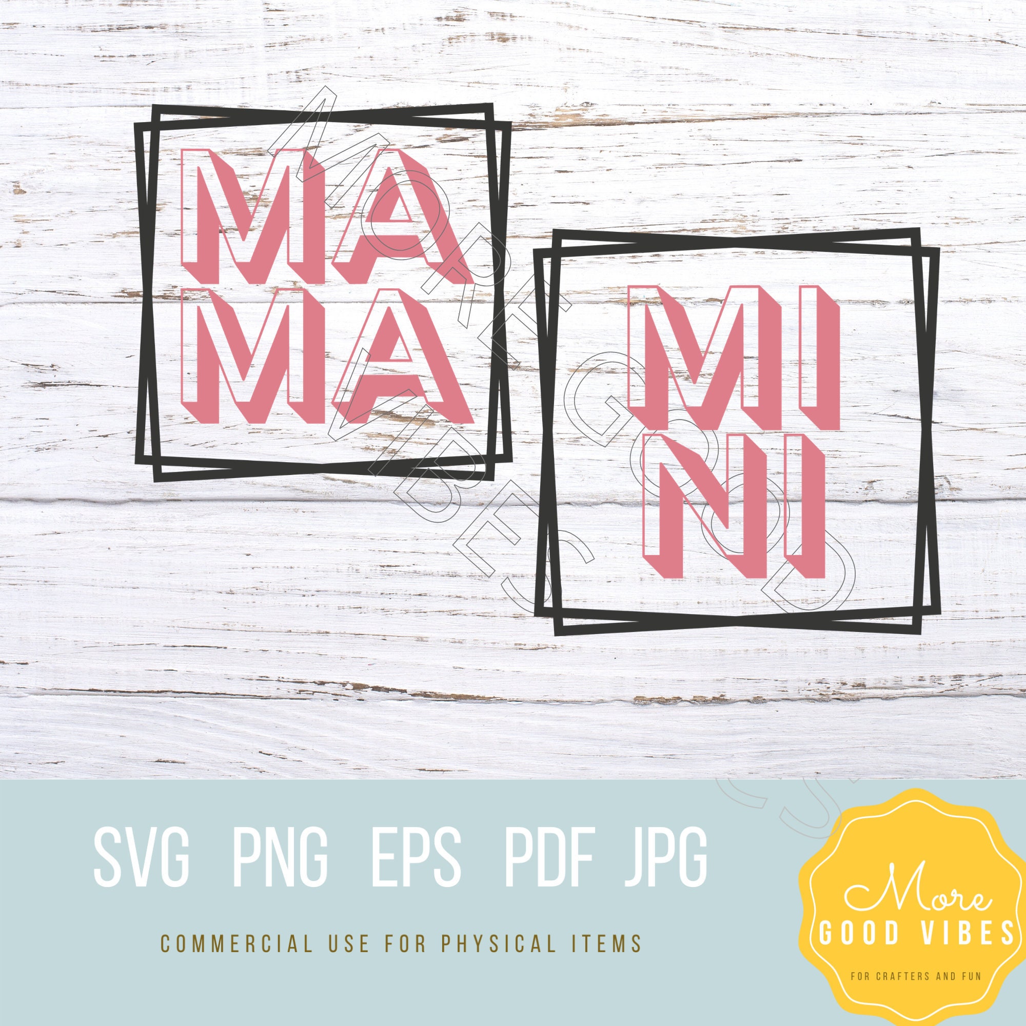 Mama Square Svg Png and Mini Square Png Svg Ma Ma Svg Mom | Etsy