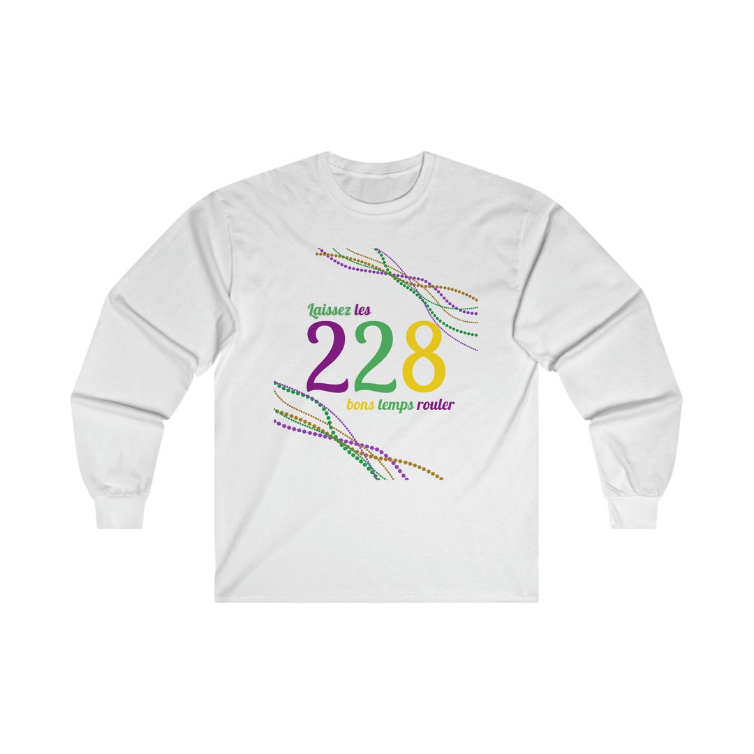 Mardi Gras Long Sleeve Shirt, Gulf Coast 228 Area Code Zip Code ...