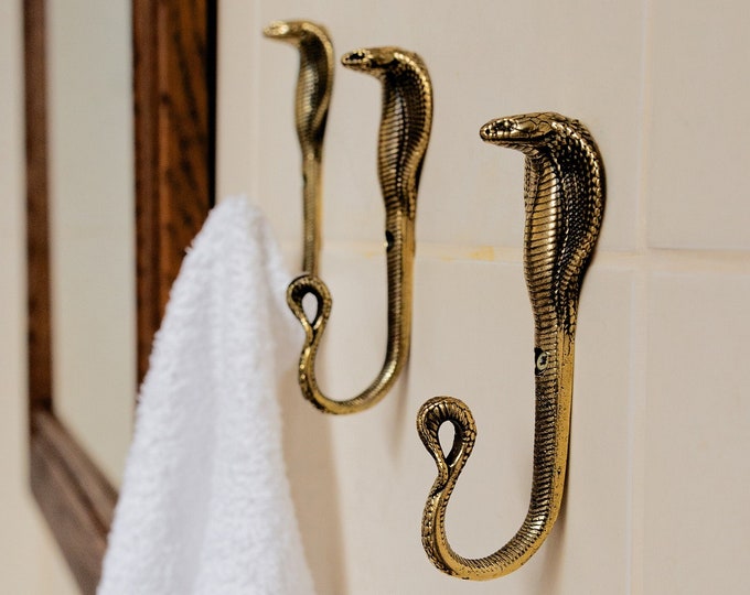 Wall Hook Cobra Decorative Hooks Brass Hookcoat Hook Towel - Etsy