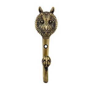 OWL HOOK Hanger Solid Brass, Decorative Wall Hooks Handmade Coat ...