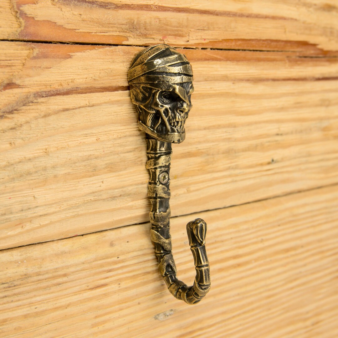 Brass Wall Hook in Egyptian Mummy Style: A Sturdy Handmade Brass Hook ...
