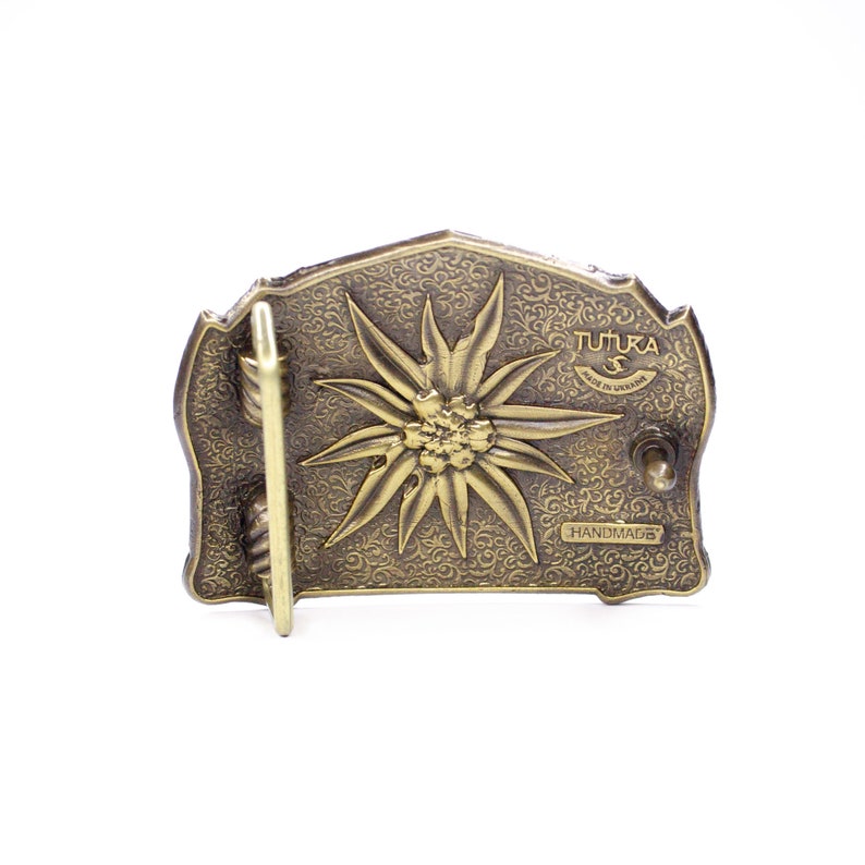 Belt Buckle "sun Compass", Brass Buckle, Design of Alpinist, Mountain ...