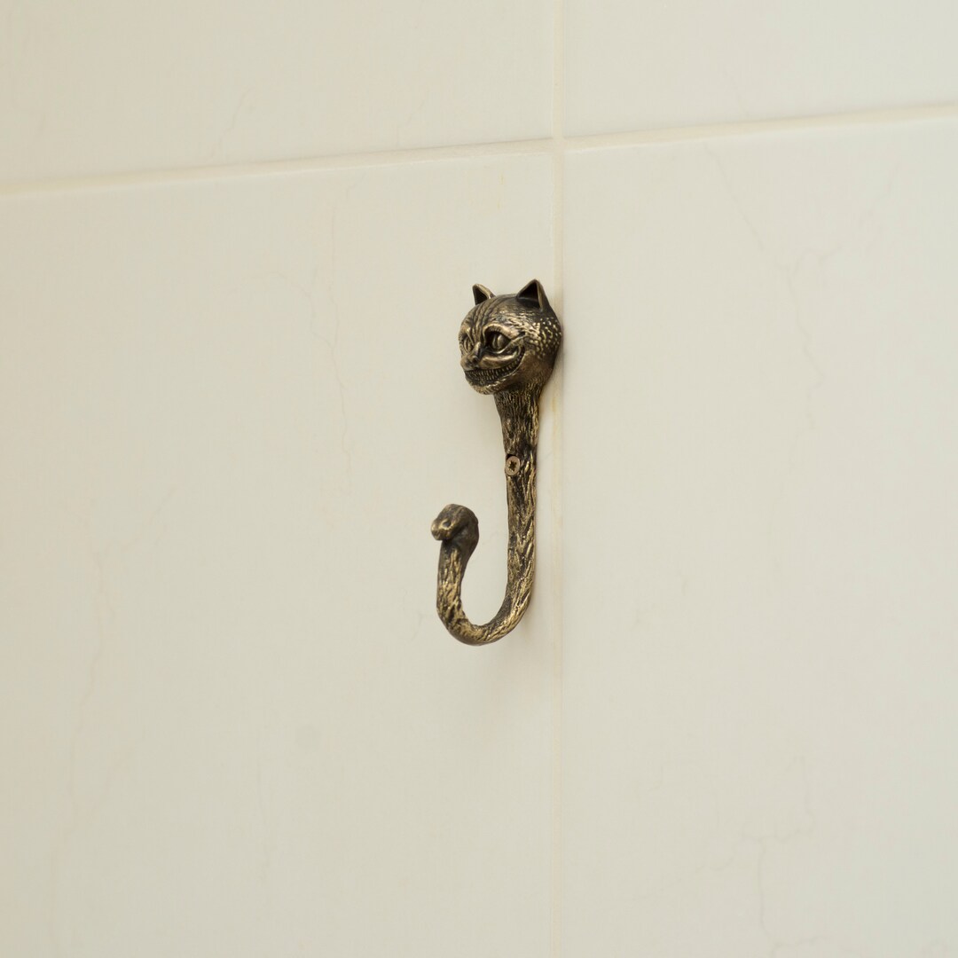 Brass Hook cheshire Cat Wall Hook Made of Strong - Etsy