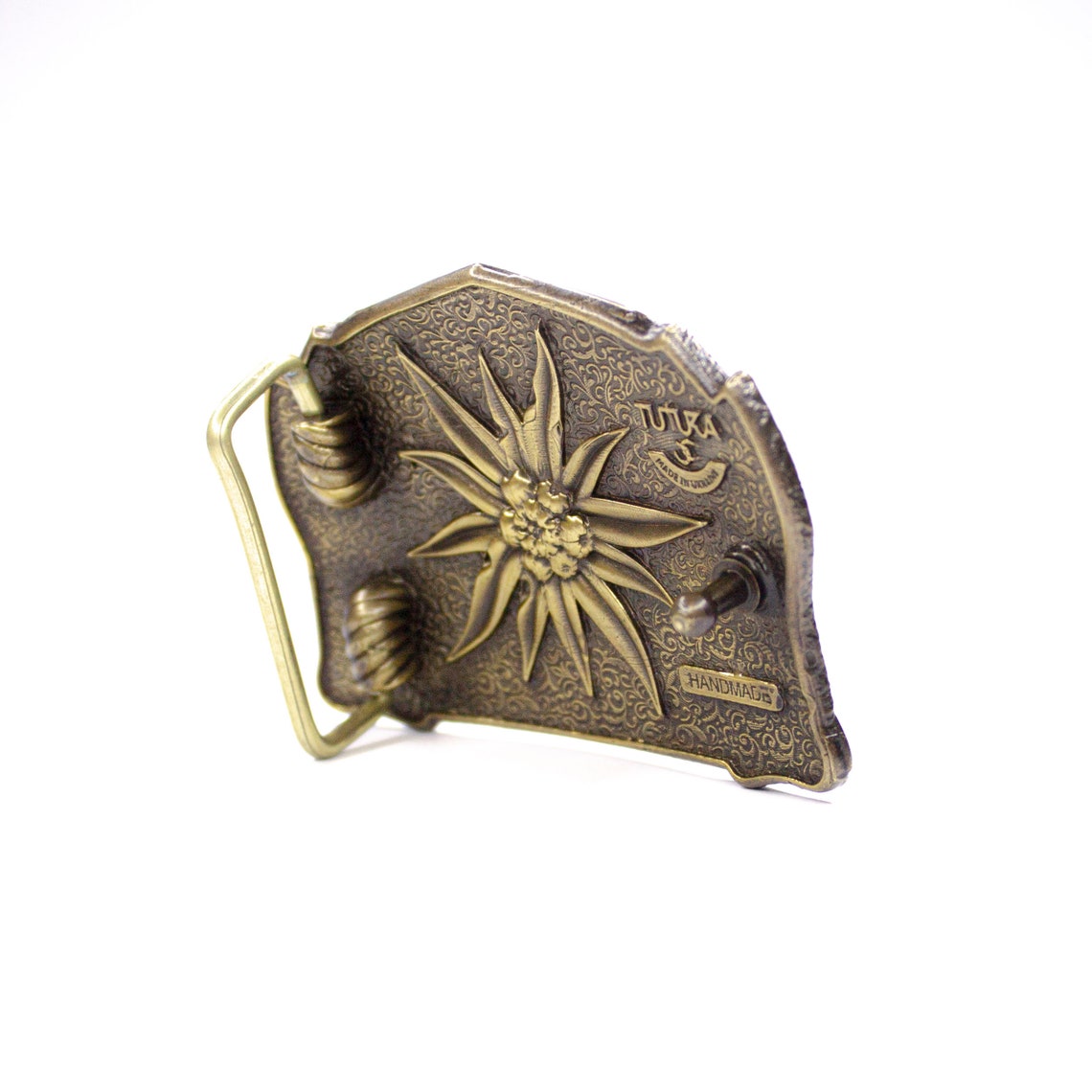 Belt Buckle "sun Compass", Brass Buckle, Design of Alpinist, Mountain ...