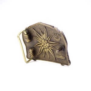 Belt Buckle "sun Compass", Brass Buckle, Design of Alpinist, Mountain ...