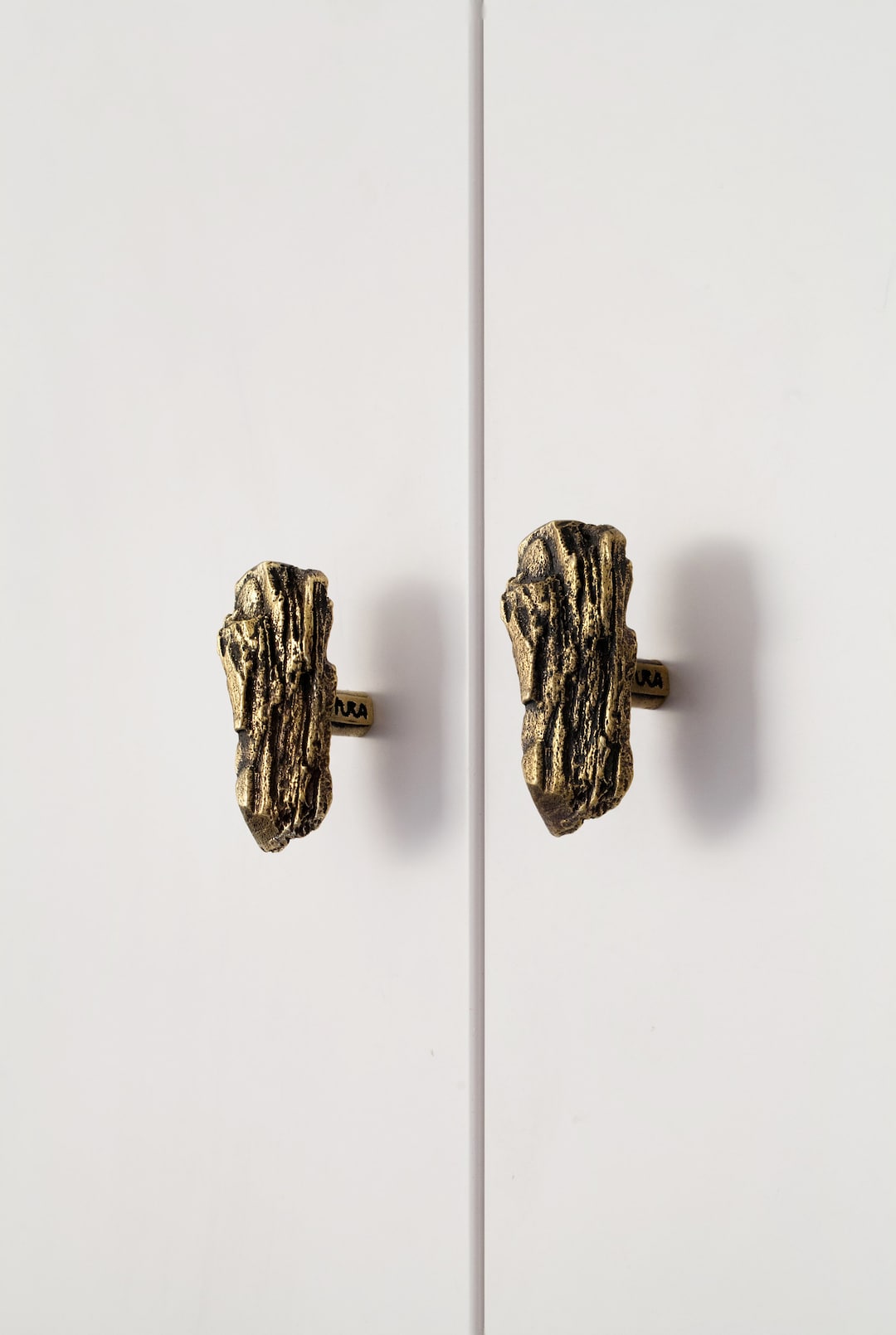 Brass Handle "tree Bark" Made by TUTURA Handles for Hanging Drawers ...