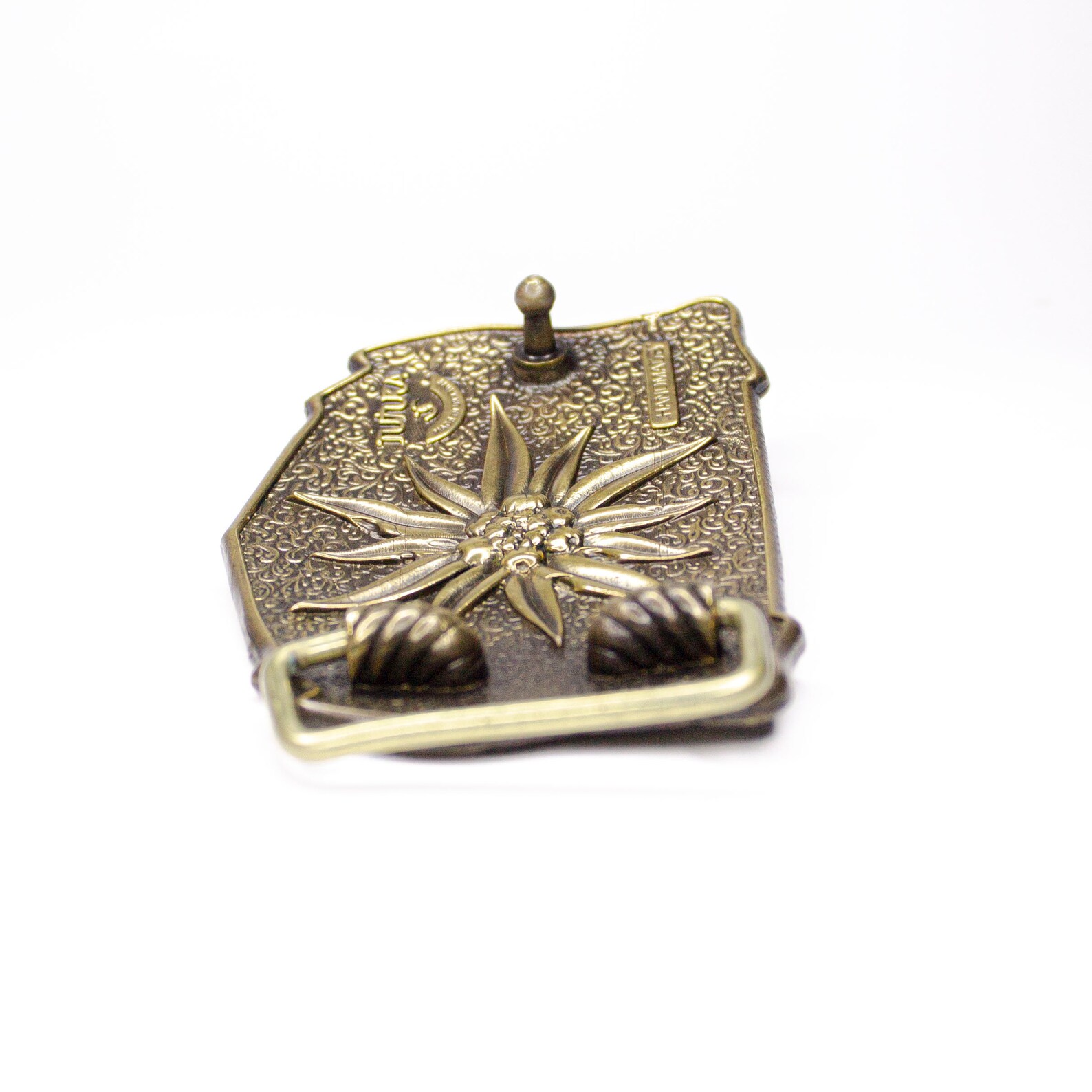 Belt Buckle "sun Compass", Brass Buckle, Design of Alpinist, Mountain ...