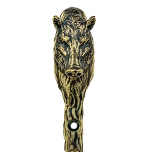 Wild Boar Head Brass Wall Hook, Decorative and Handmade Hook, Gift for ...