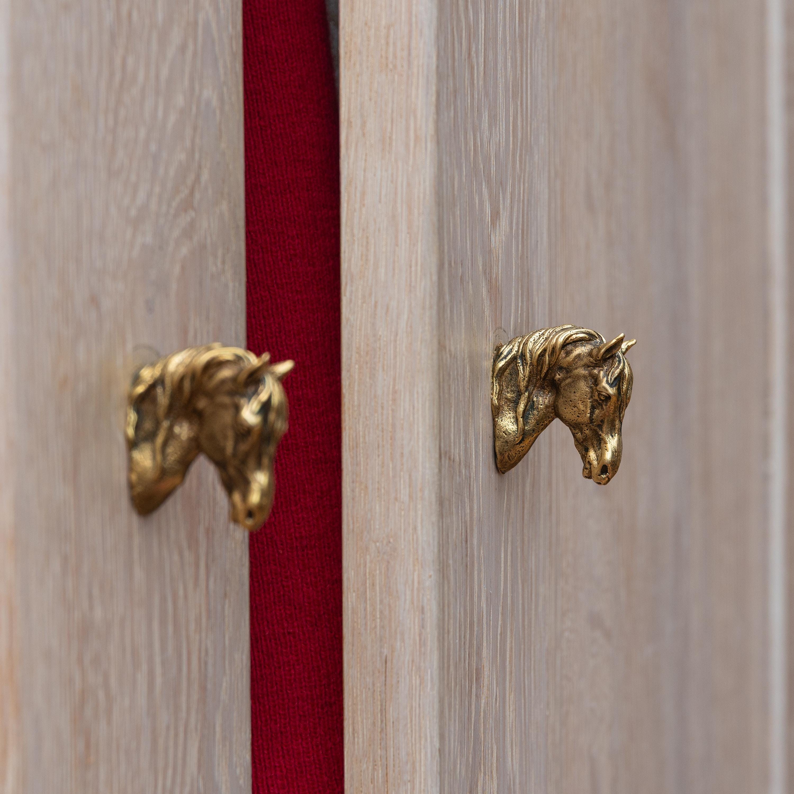 Brass Horse Cabinet Handle, Animal Drawer Pull, Equestrian Furniture ...