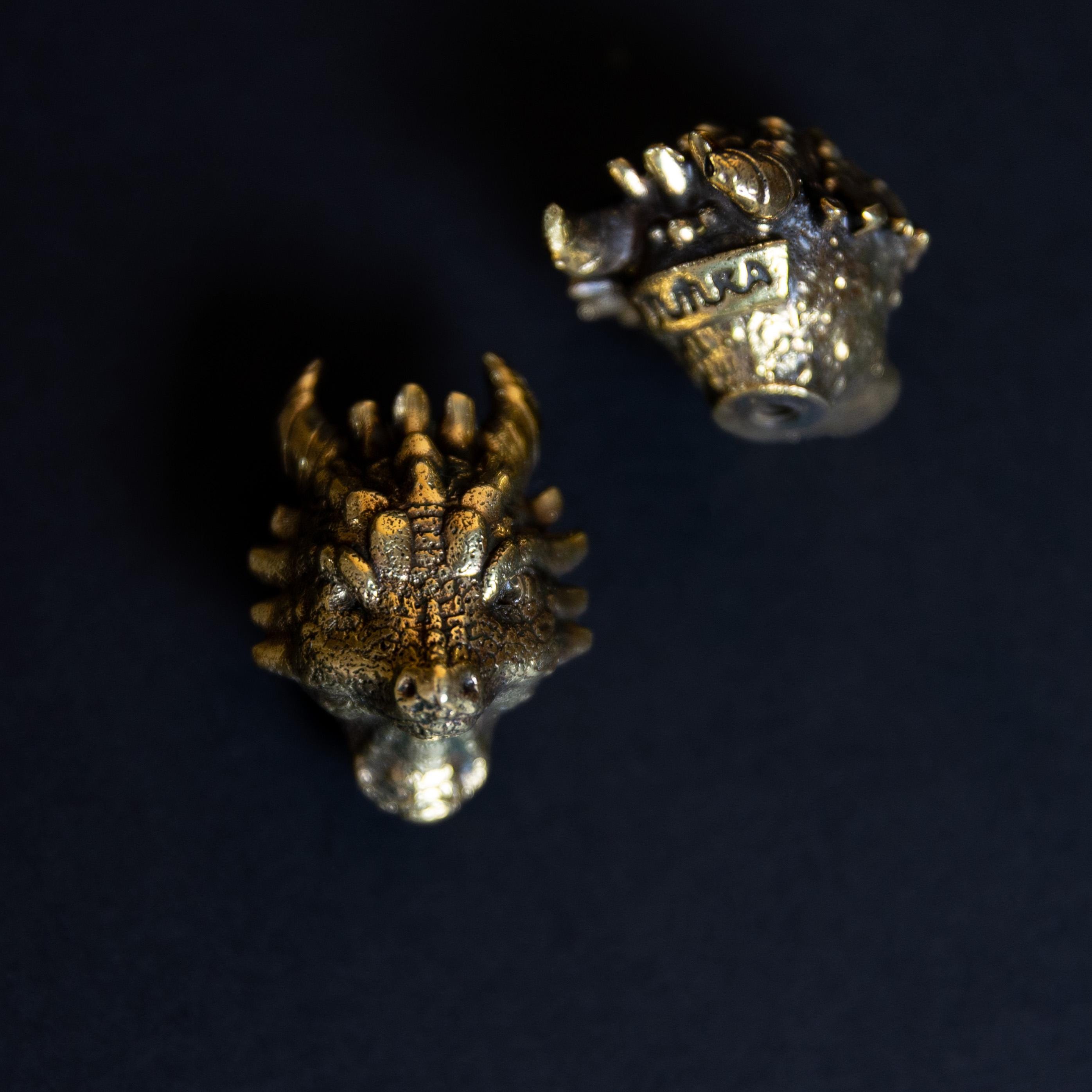 Brass Dragon Cabinet Knob: Fantasy Furniture Handle - Etsy