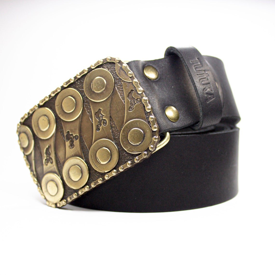 BMX RACING Belt Made of Genuine Leather With Brass - Etsy