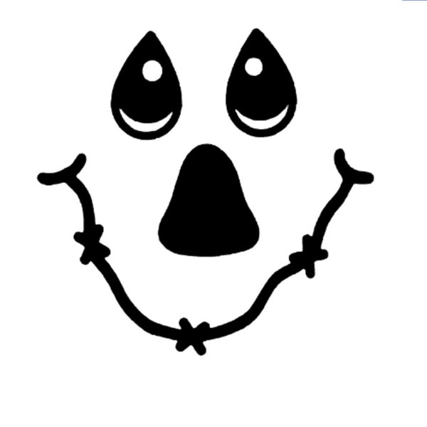 Scarecrow Face Svg - Etsy
