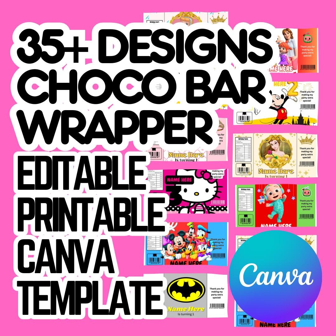 35+ Designs Chocolate Bar Template - Etsy Canada