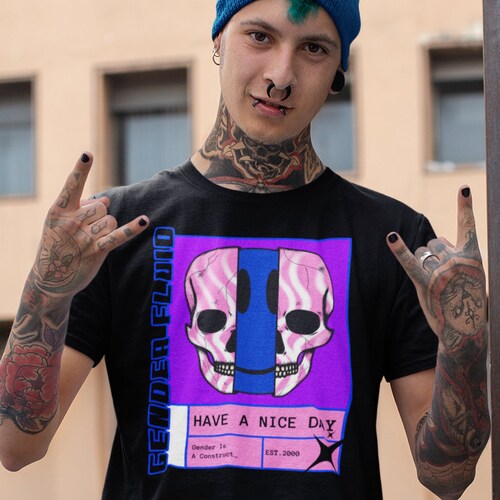 Gender Fluid Flag Colors Genderfluid Graphic Tee - Etsy