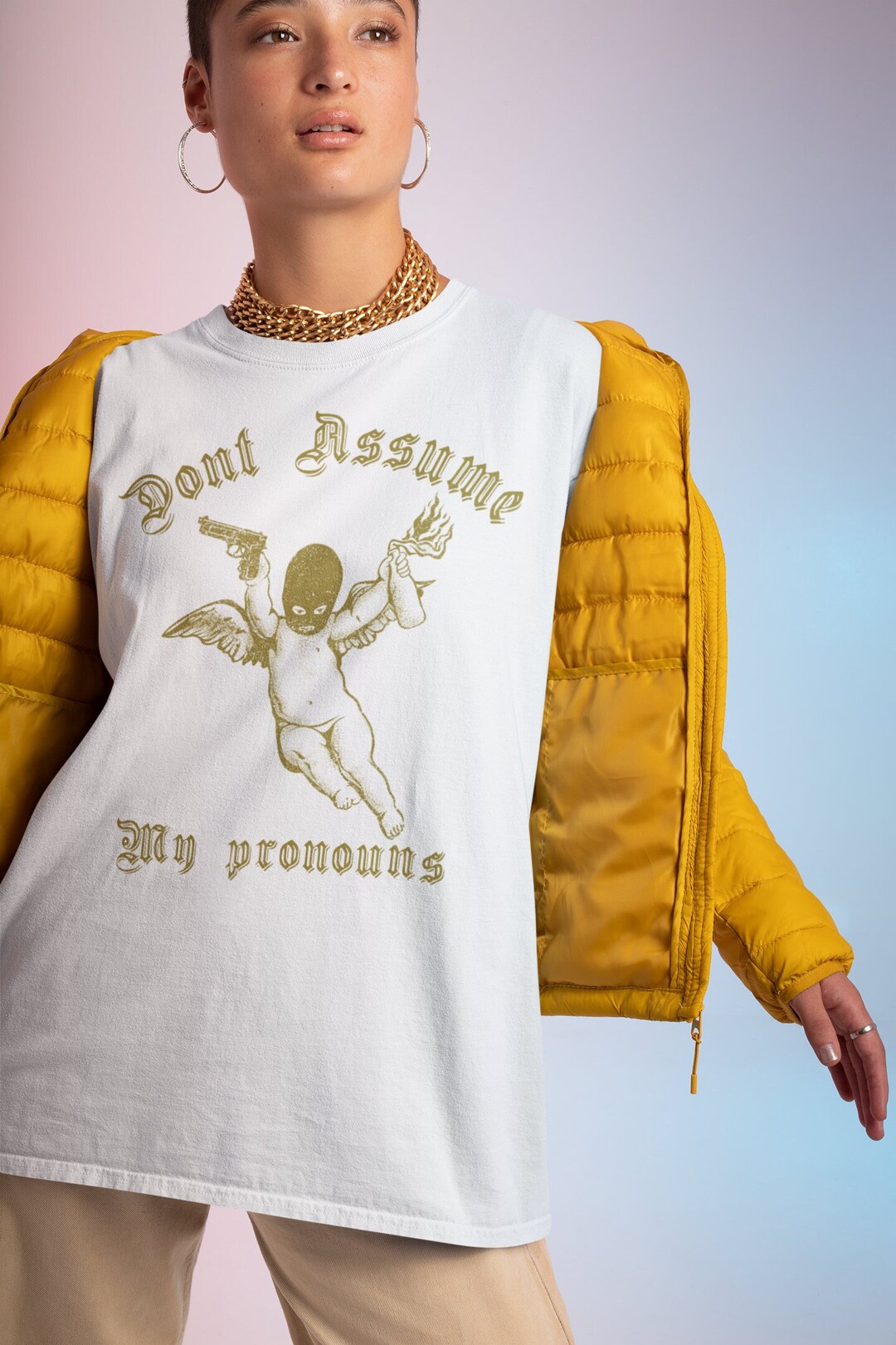 Don't Assume My Pronouns Tshirt They Them Gift Non Binary Gift Gender ...