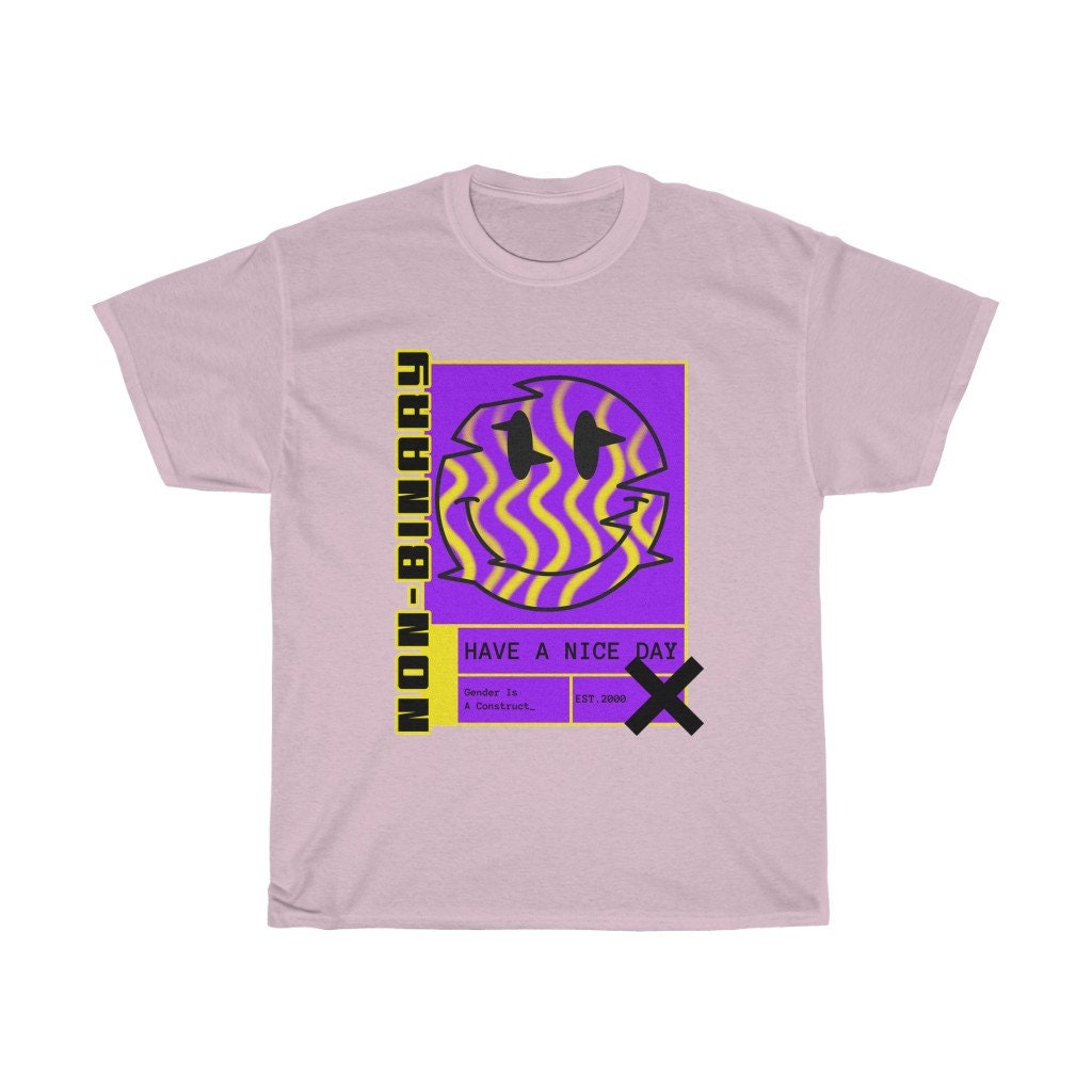 Nonbinary Flag Colors Tshirt Non-binary Graphic Tee Non | Etsy
