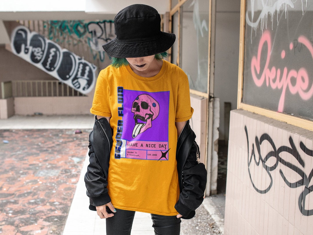 Gender Fluid Flag Colors Genderfluid Graphic Tee Genderfluid Tshirt ...