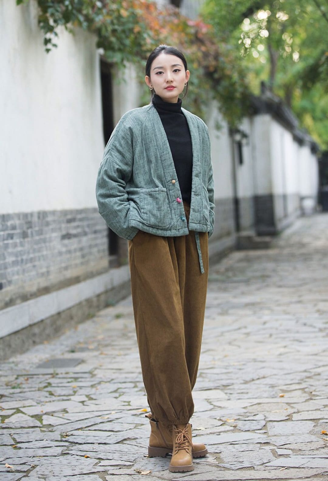 Linen Cotton Women Quilted Jacket, Chinese Style Hanfu, Liziqi 232902t ...