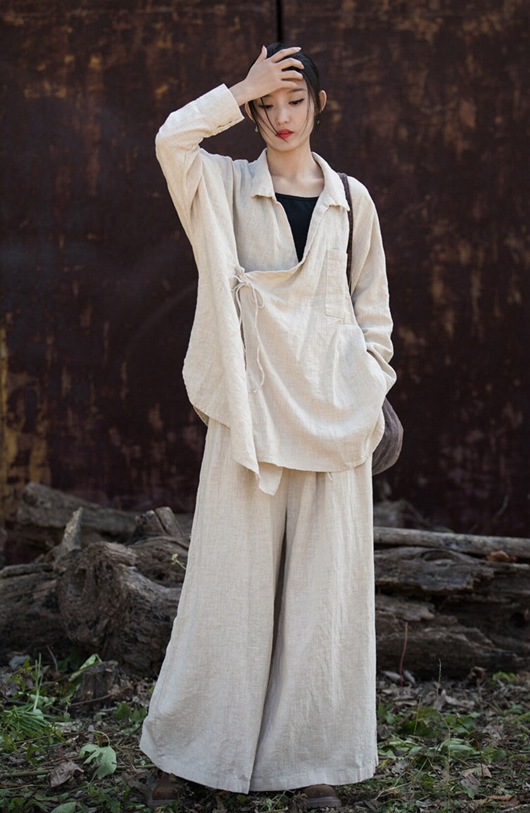 Linen Ramie Women Bluse Jacket in Hanfu Style, Tang Suit, Linen Tunic ...