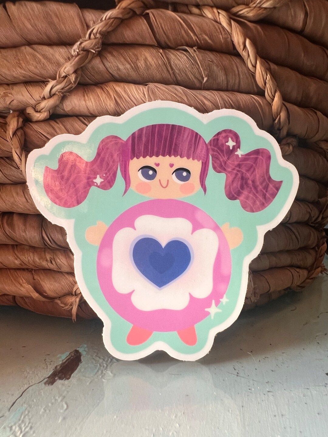 90’s Sweet Secrets Purple Hair Doll With Jewel Treasure Cute Sticker - Etsy