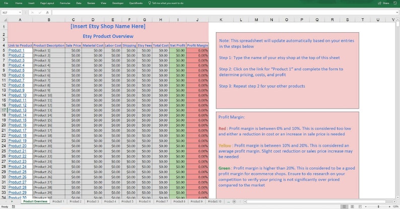Etsy Pricing Spreadsheet Pricing Template Profit Margin Etsy Etsy Pricing Spreadsheet Pricing Template Profit Margin Etsy