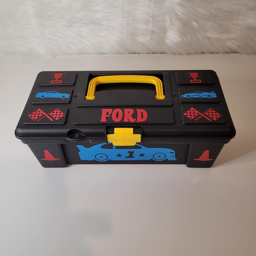 Personalized Tool Box, Car Theme, Personalized Christmas Gift, Birthday ...