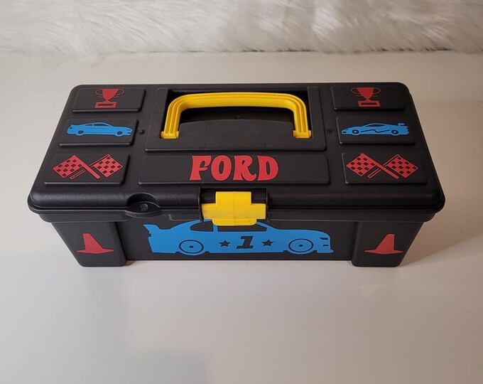 Personalized Tool Box, Car Theme, Personalized Christmas Gift, Birthday ...