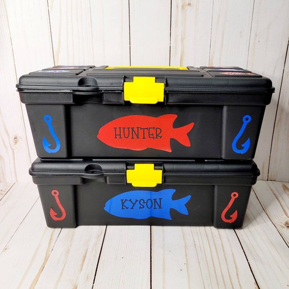Personalized Tool Box Fishing Theme Gone Fishing Christmas - Etsy
