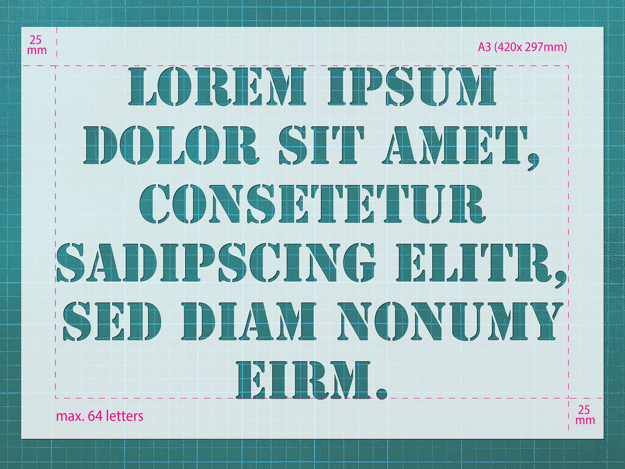 Erstelle deine eigene Textschablone Wähle Text, Schriftart und Größe ...