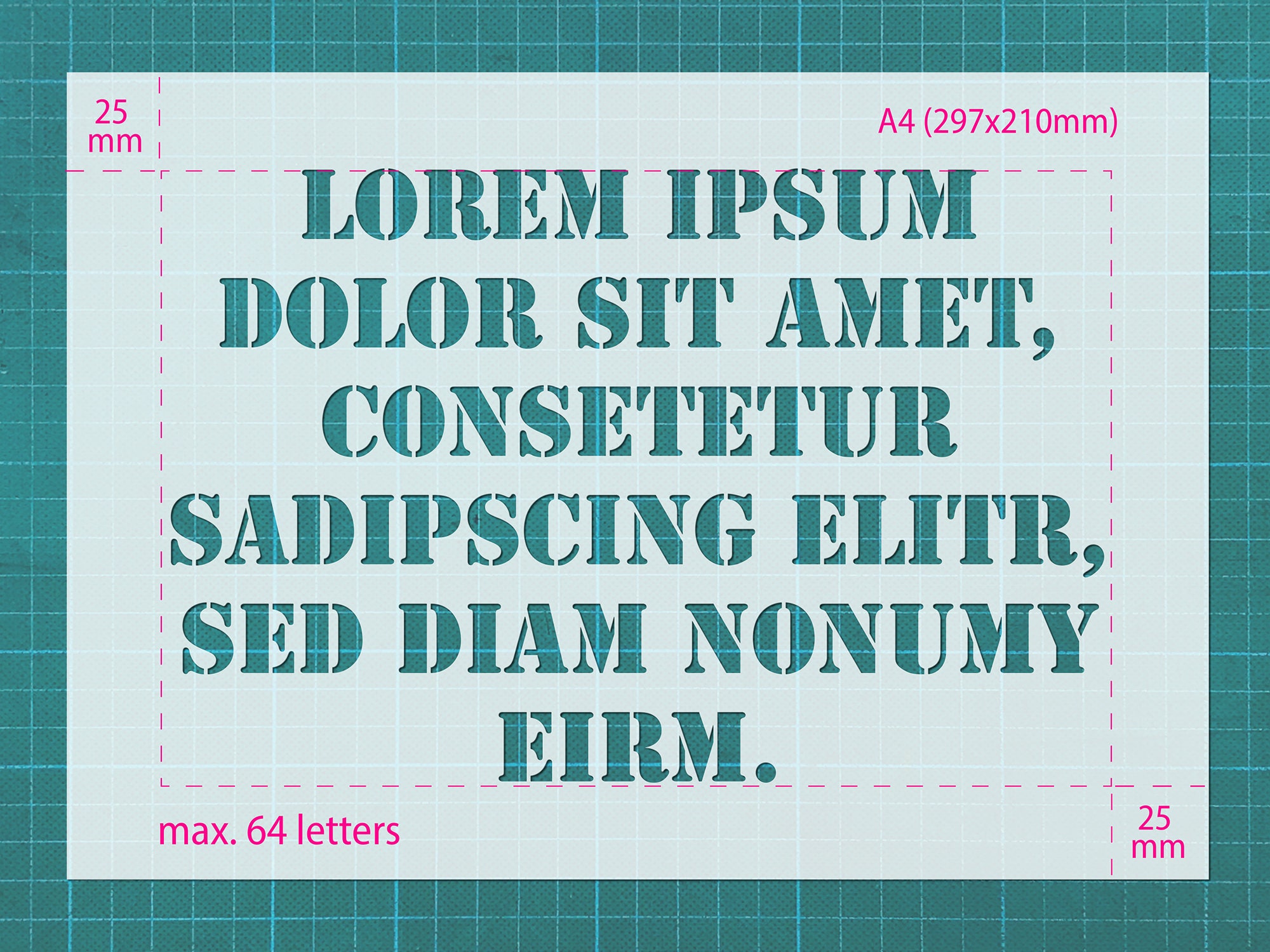 Create Your Own Text Template Choose Text, Font and Size According to ...