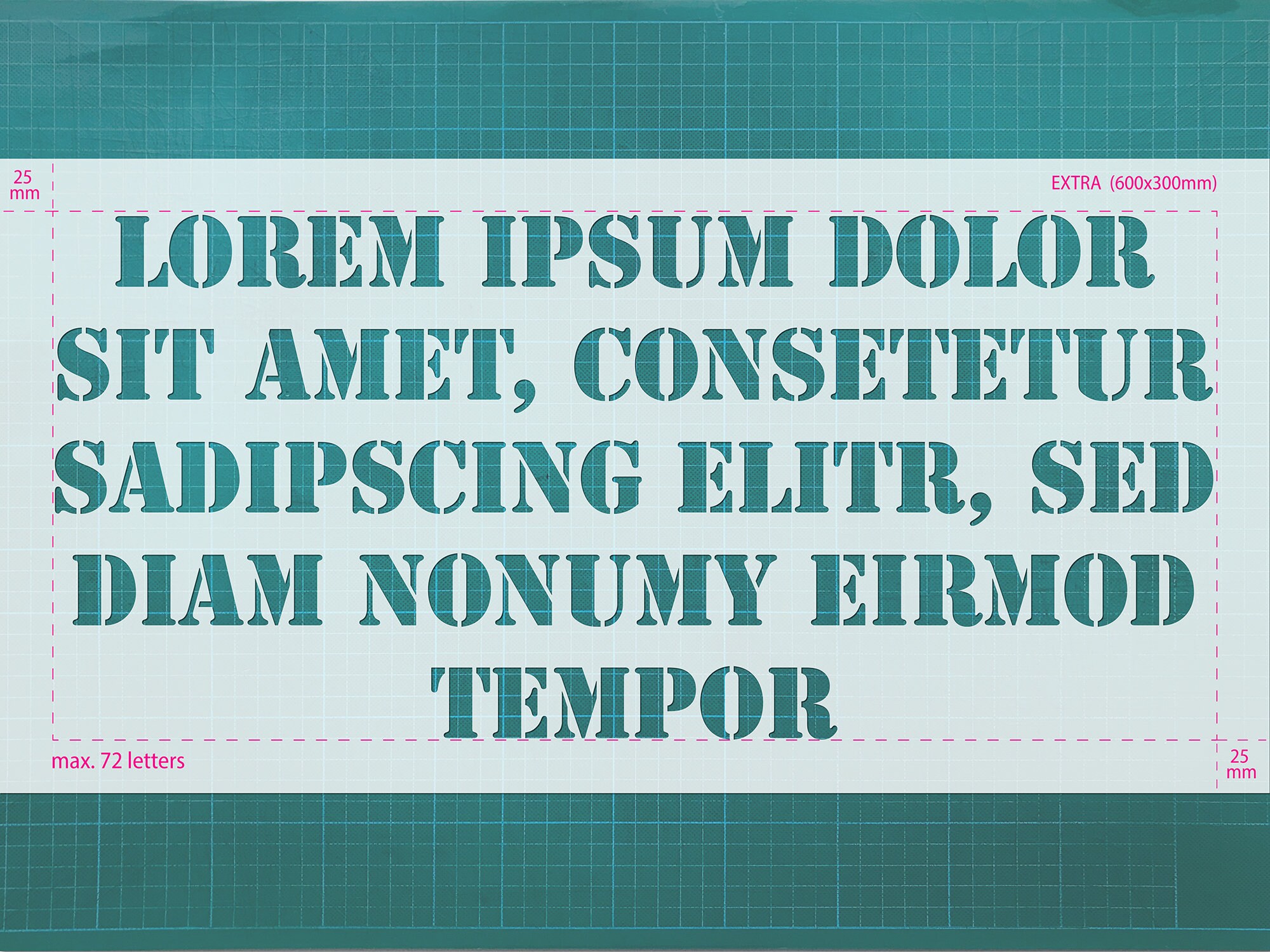 Erstelle deine eigene Textschablone Wähle Text, Schriftart und Größe ...