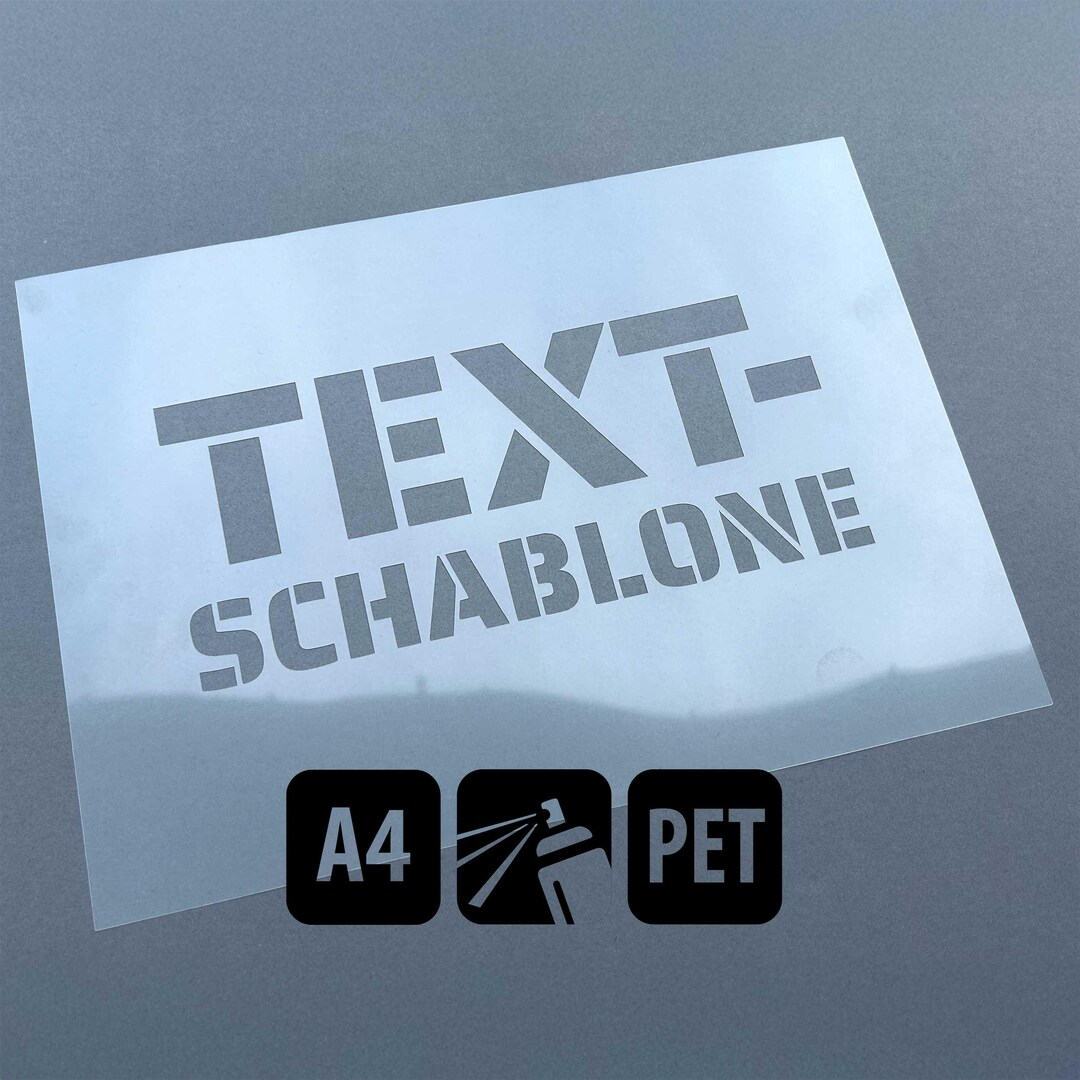Custom Text Stencil Made From Mylar Film – Your Own Text, Font & Layout ...
