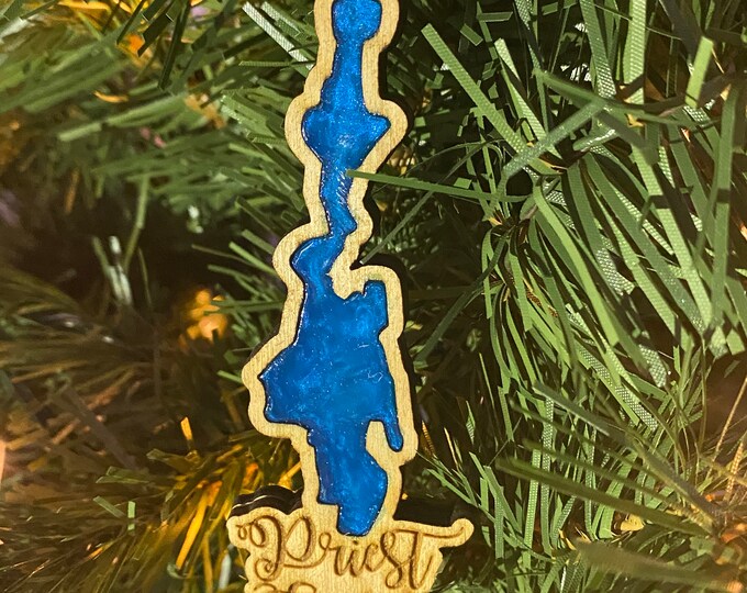 Priest Lake Wood Map - Etsy