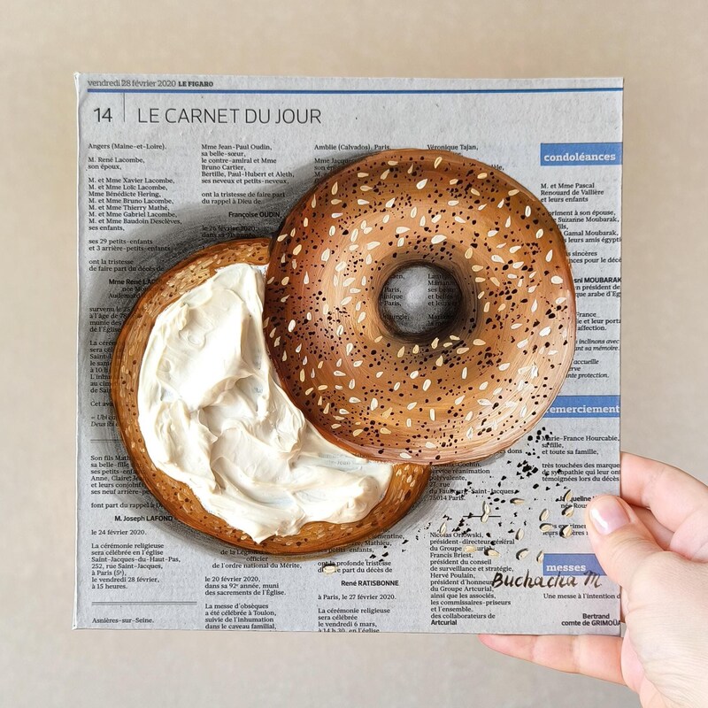 Bagel Art - Etsy