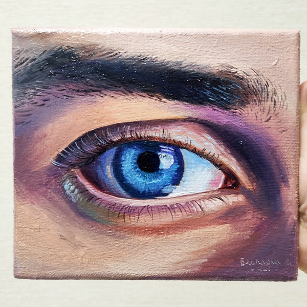 Blue Eyes Painting - Etsy