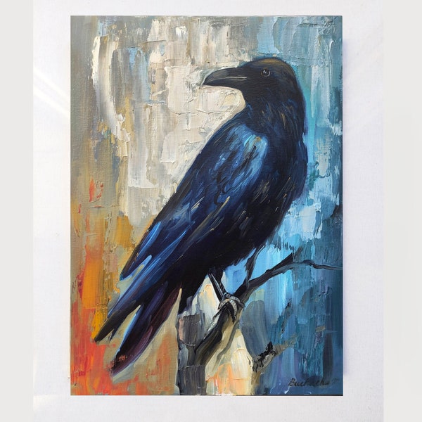 Crow Painting - Etsy