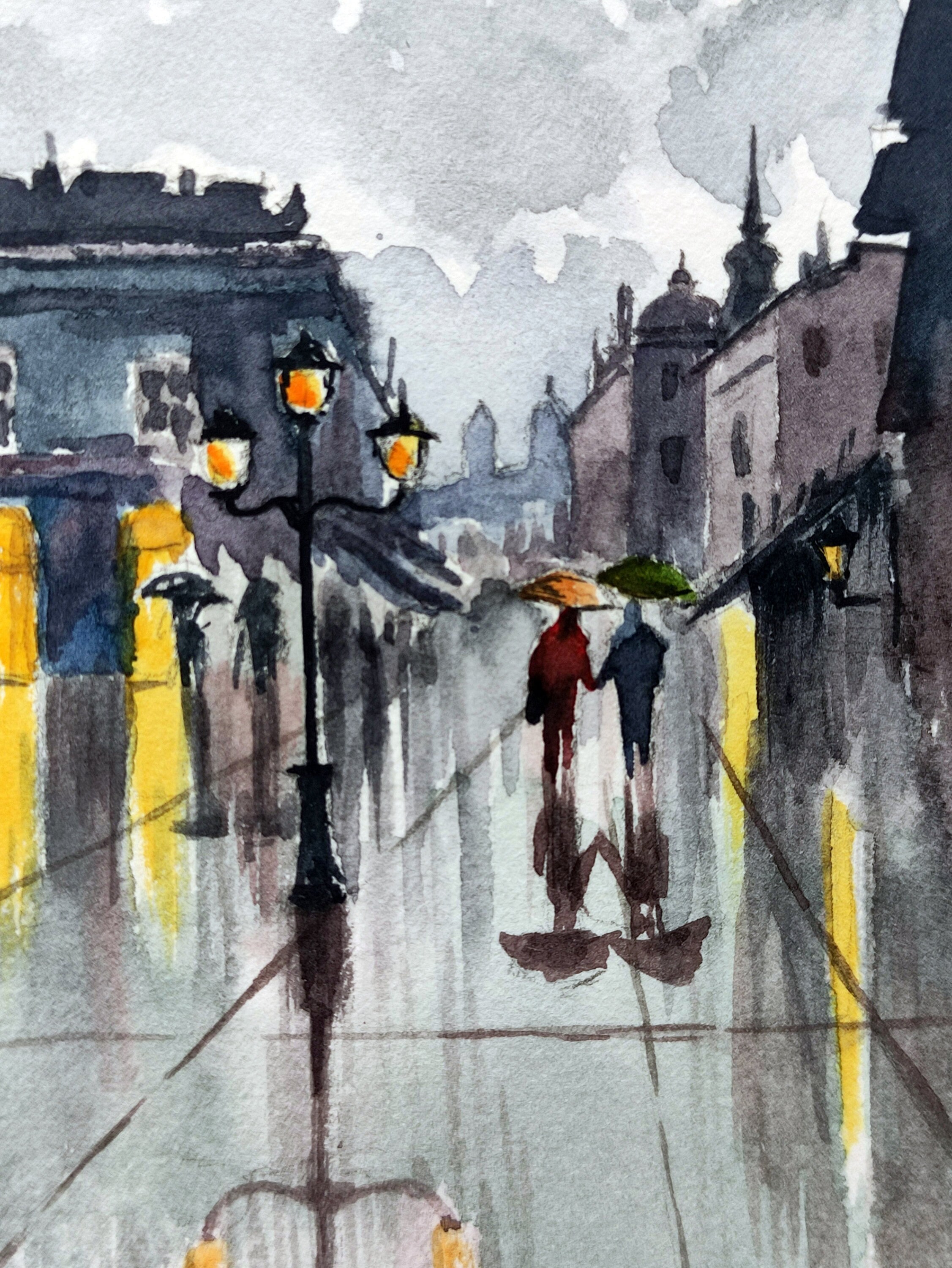 ACEO Original Painting Aceo Watercolor Aceo Original Art Paris ...
