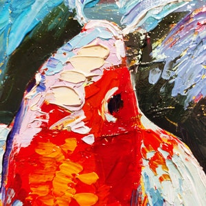 Koi Fish Oil Painting Original Fish Artwork Fish in the Pond - Etsy