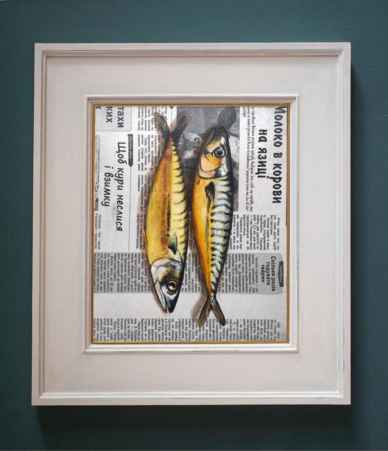 Fish Painting Newspaper Art Food Painting on Newspaper Painting Fish ...