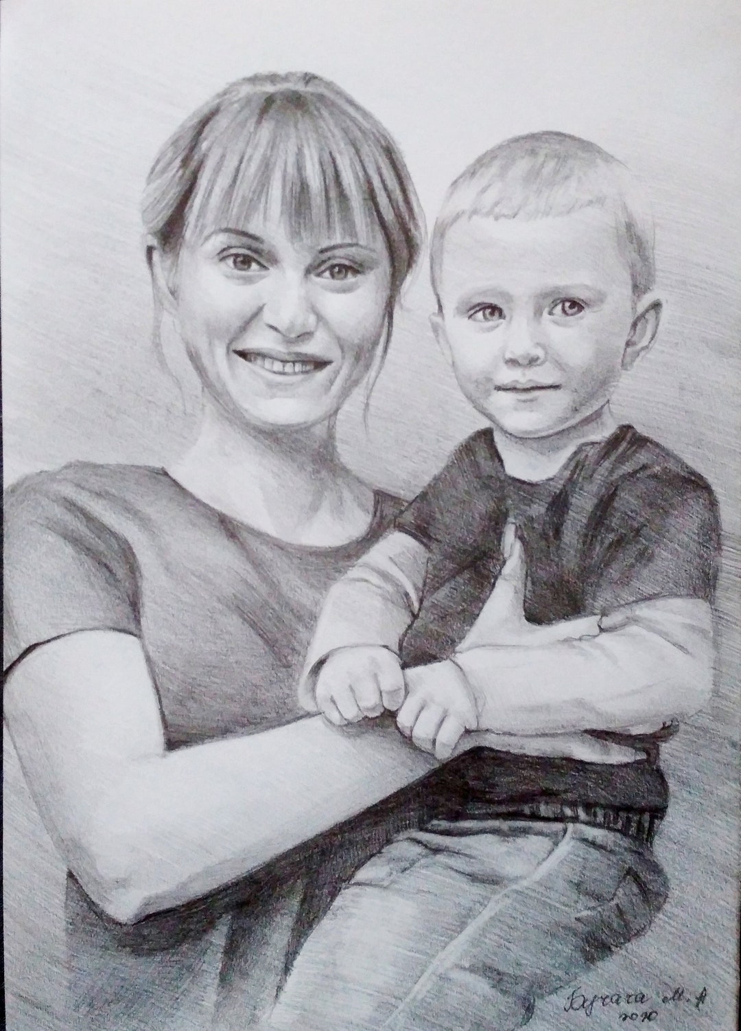 Portrait From Photo Hand Drawn Portrait Custom Hand Drawn Portrait ...