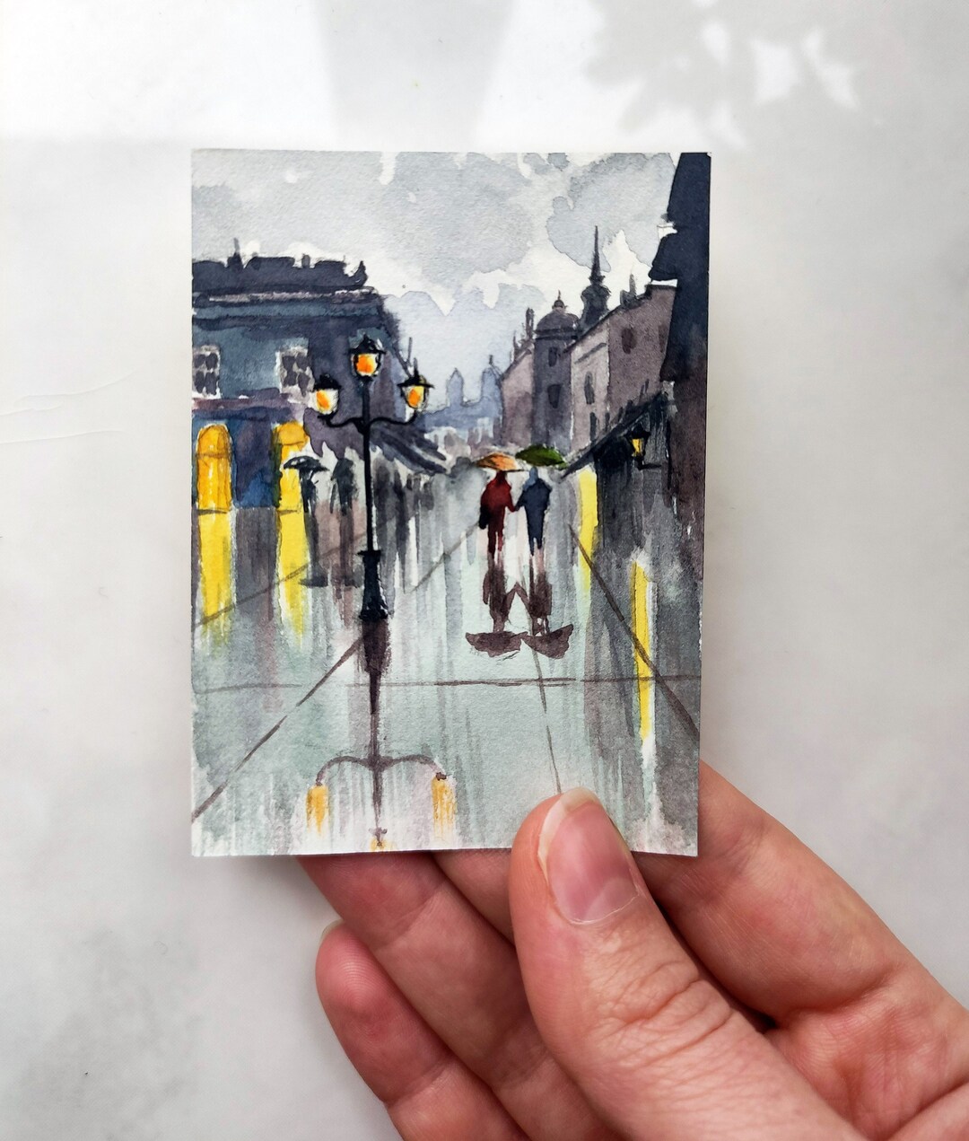 ACEO Original Painting Aceo Watercolor Aceo Original Art Paris ...