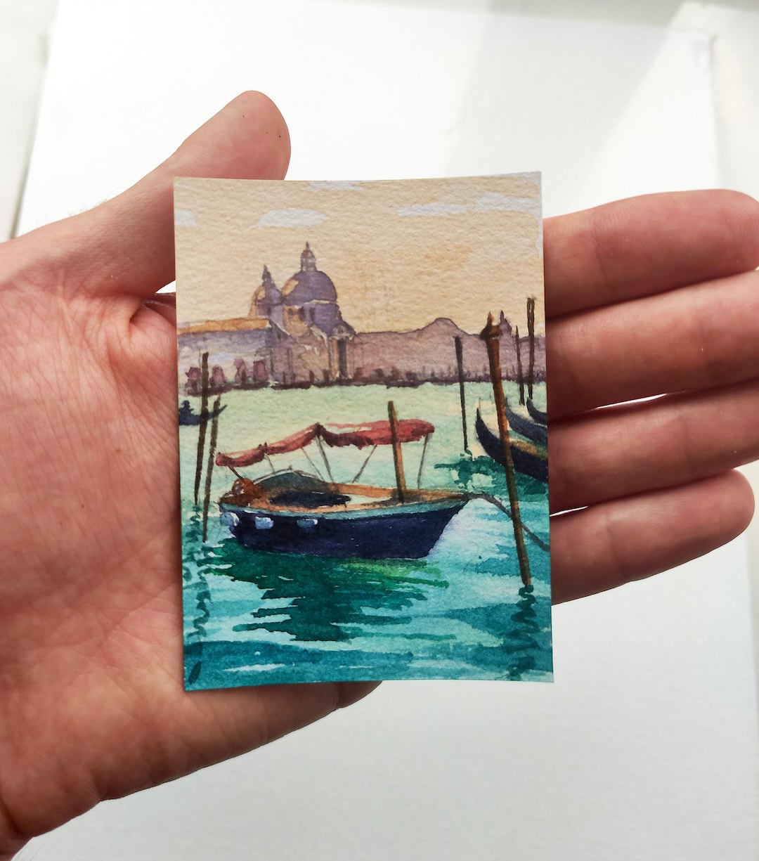Aceo Original Painting Aceo Watercolor Cards Aceo Landscape Watercolor ...