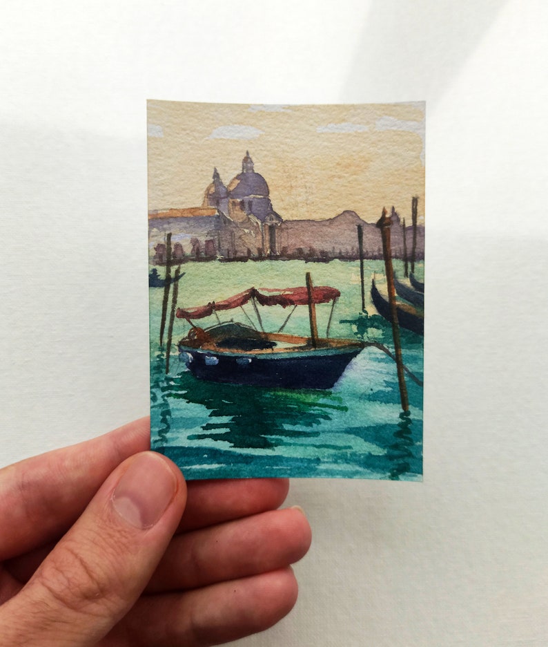 Aceo Original Painting Aceo Watercolor Cards Aceo Landscape Watercolor ...