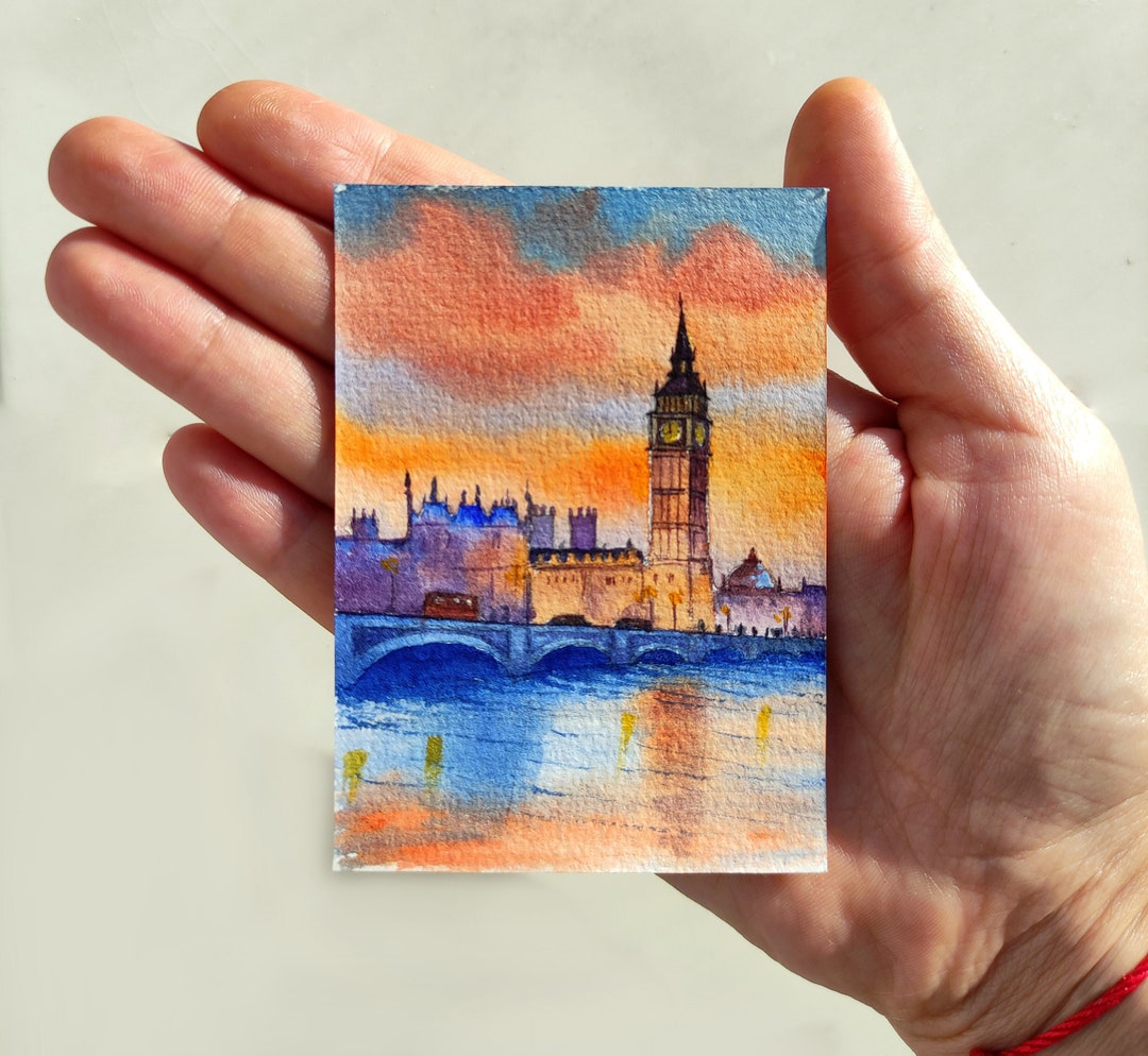 ACEO Original Art ACEO Painting Aceo Watercolor Aceo Cards Aceo London ...
