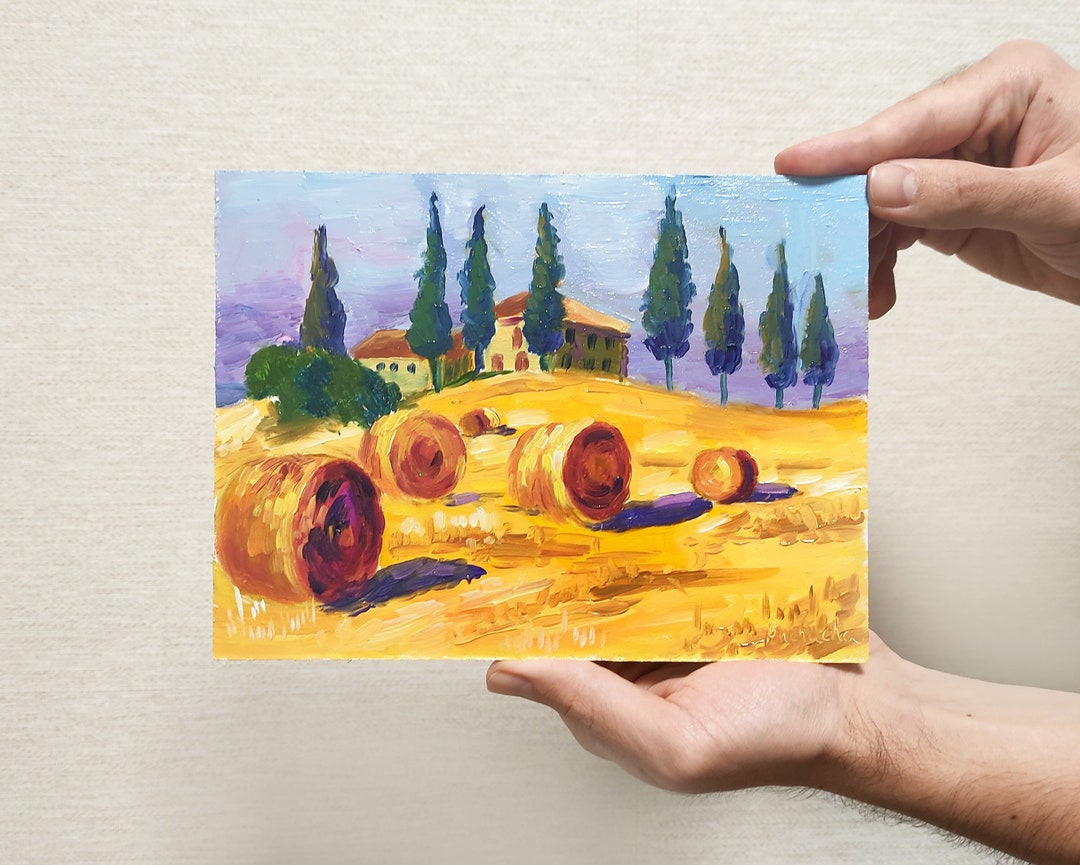 Tuscany Painting Original Tuscany Wall Art Italy Landscape Oil - Etsy