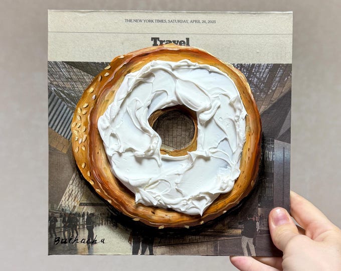 Everything Bagel Art Print - Original Bagel Wall Art - Etsy