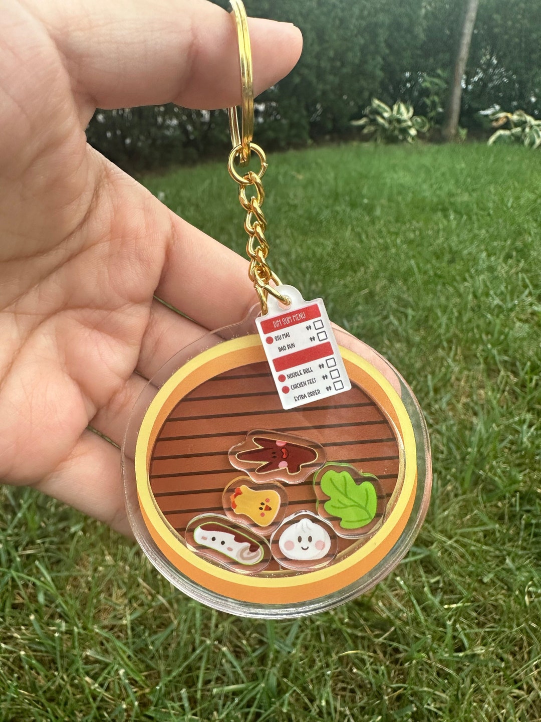 Cute Dim Sum Shaker Keychain With Bao, Chicken Feet, Rice Roll, Siu Mai ...