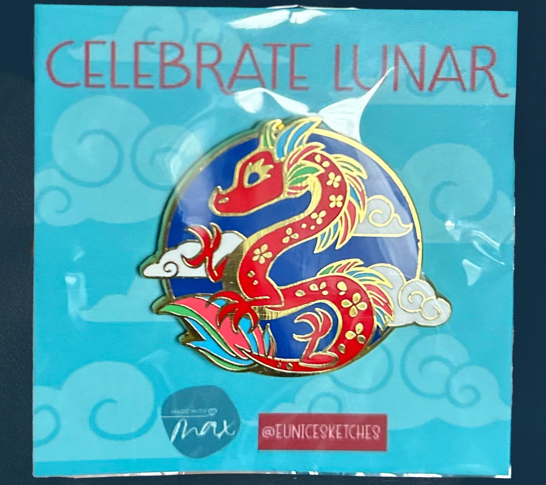 Lunar New Year 2024 (year of the Dragon) Enamel Pin - Etsy