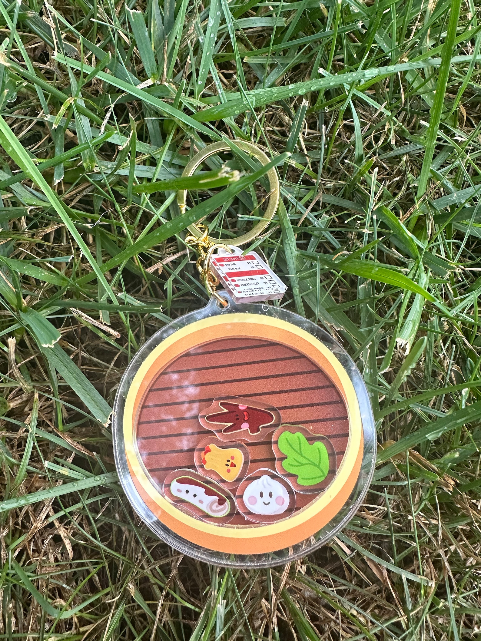 Cute Dim Sum Shaker Keychain With Bao Chicken Feet Rice - Etsy