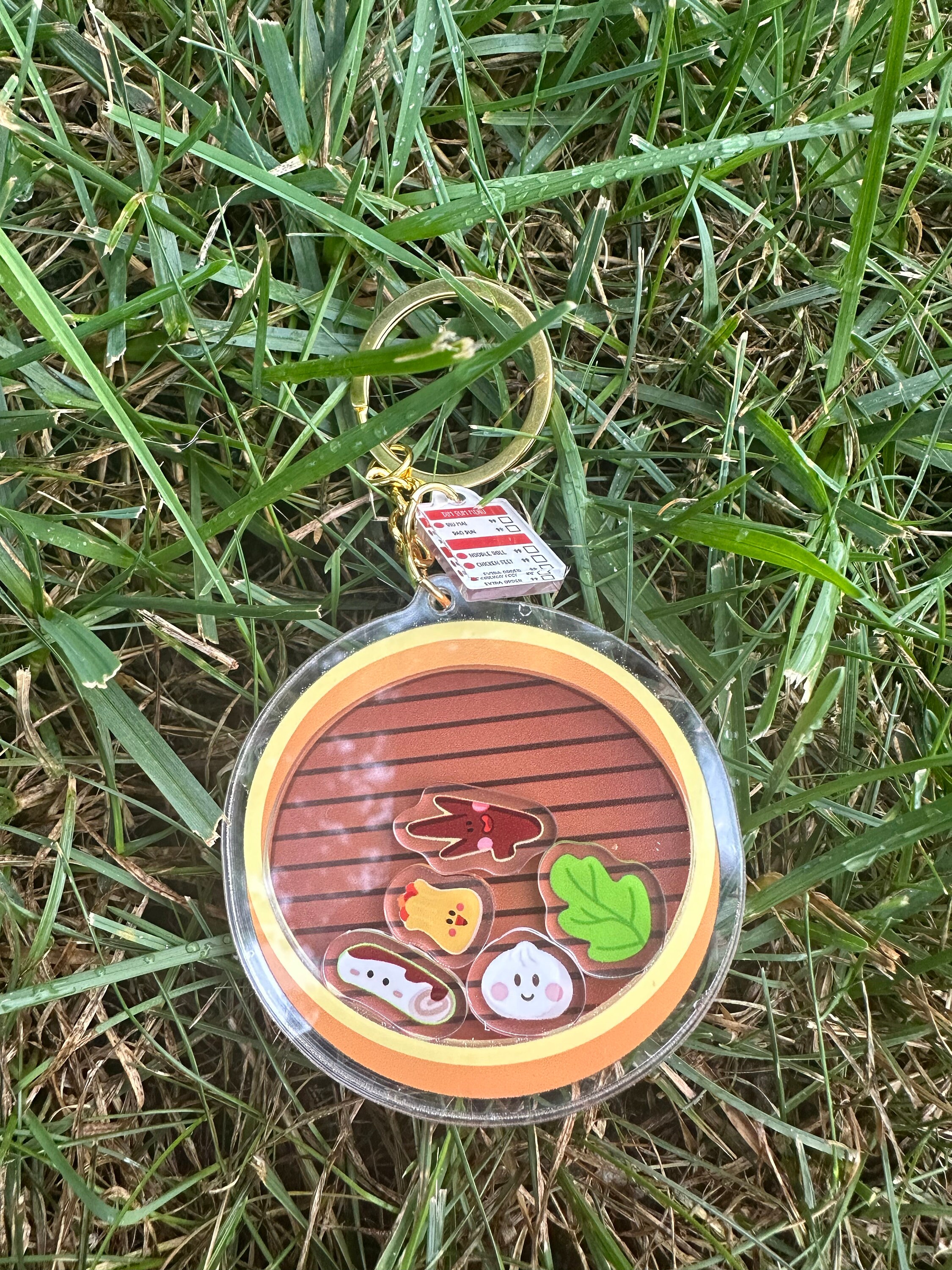 Cute Dim Sum Shaker Keychain With Bao Chicken Feet Rice - Etsy